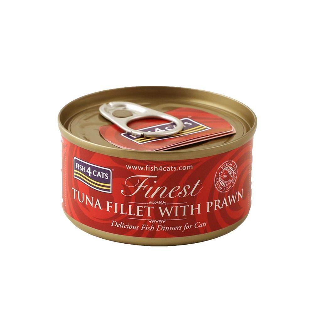Fish 4 Cats Cat Adult Tuna & Prawn - Konservēta Barība Kaķiem (Tuncis ...